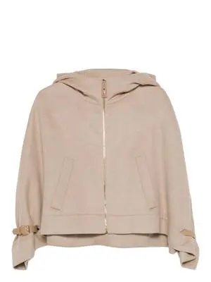Max Mara Wool Hooded Cape - Multicolor