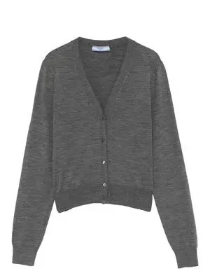 Prada Wool V-necked Cardigan - Multicolor