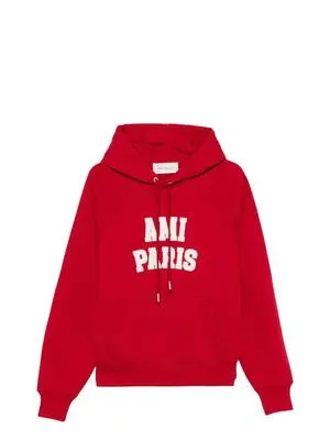 AMI Paris Logo Cotton Hoodie - Multicolor