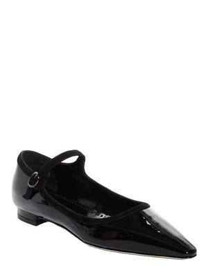 Manolo Blahnik Perdiccamod Mary Jane Leather Pump - Black