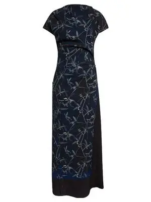 Proenza Schouler Anais Printed Stretch Column Dress - Ink Multi