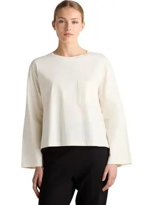 RESIDUS Thir Boxy Wide Sleeve Jersey Top Paper