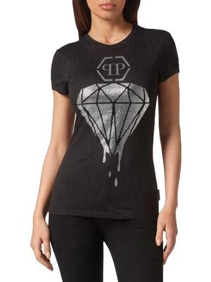 Philipp Plein T-shirt Round Neck - Black