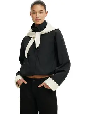 COTTON ON Hale Hooded Spray Jacket - Black