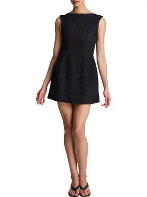 KENNETH COLE COLLECTION Metallic Sleeveless Minidress - Black
