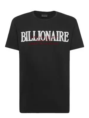 BILLIONAIRE T-shirt Round Neck Men Black