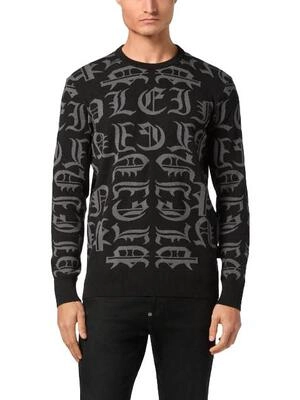 Philipp Plein Pullover Round Neck Gothic Plein - Black