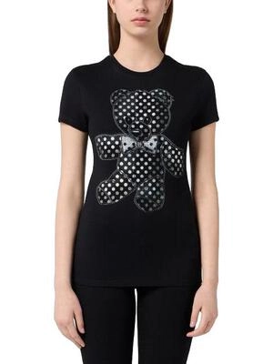 Philipp Plein Sexy Pure Fit T-shirt Strass Teddy - Black