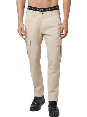 Philipp Plein Trousers Cargo Fit - Beige