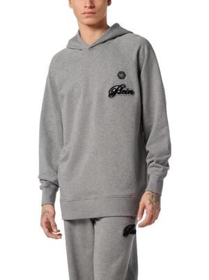 Philipp Plein Hoodie Basic Signature - Grey