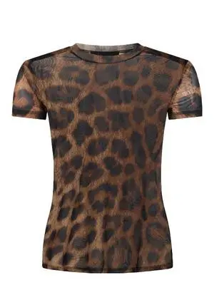 Philipp Plein Tulle Sexy Pure Fit T-shirt - Leopard