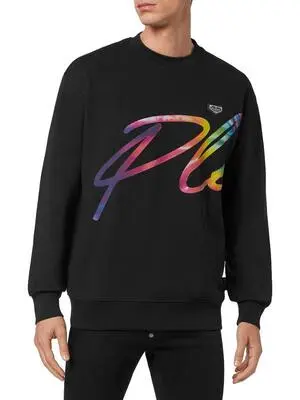 Philipp Plein Sweatshirt Ls Signature - Black