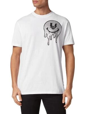 Philipp Plein T-shirt Round Neck Ss Smile - White