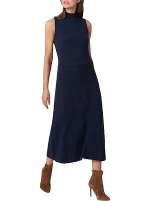 Shoshanna Eldridge Cable Knit Carmen Dress - Navy