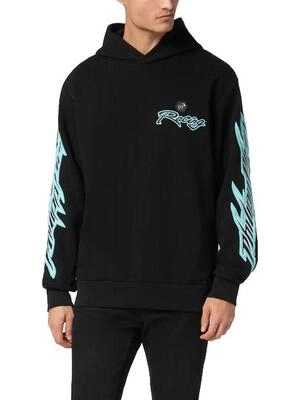 Philipp Plein Hoodie Sweatshirt Ls Racing Club - Black
