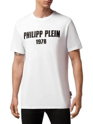 Philipp Plein T-shirt Round Neck Ss Pp1978 Men White