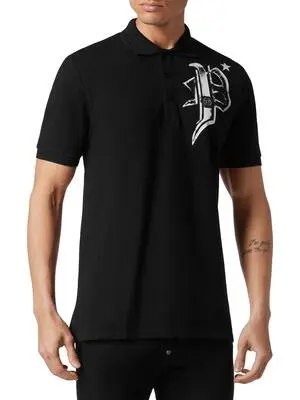 Philipp Plein Polo Shirt Skull&bones - Black