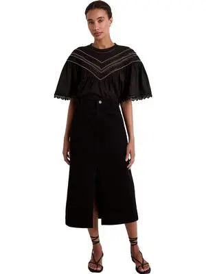 MARIE OLIVER Leighton Denim Skirt - Pavement