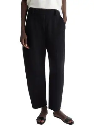 LISA YANG Barrel Wool & Cashmere Trousers - Black