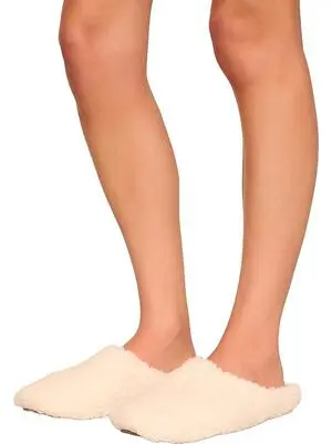 Eberjey Faux Sherpa Slip On Slippers - Ivory