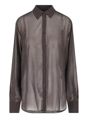THE FRANKIE SHOP Striped Shirt "peri - Brown