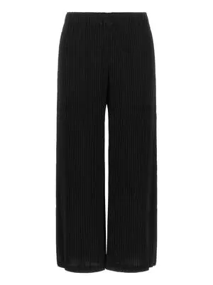 Issey Miyake Hatching Bottoms' Pants - Black