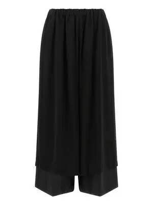 Comme Des Garçons Double Layer Trousers - Black