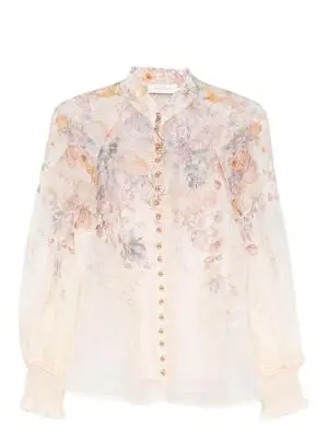 ZIMMERMANN Zimmermann Women Ascent Linen And Silk Blouse