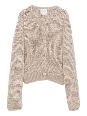 FORTE_FORTE Cashmere Blend Kitted Cardigan - Multicolor
