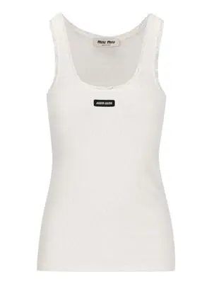 MIU MIU Miu Miu Women Log Octton Tank Top