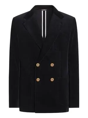 Dolce & Gabbana Portofino Double-breasted Velvet Jacket - Blue