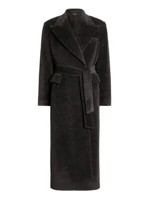 Dolce & Gabbana Double-breasted Alpaca Coat Grey