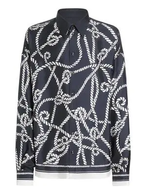 Dolce & Gabbana Marina-print Silk Twill Shirt - Multicolor