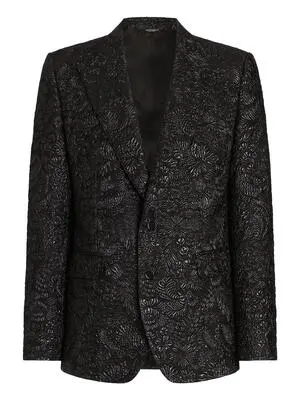 Dolce & Gabbana Sicilia Light Single-breasted Brocade Jacket - Black