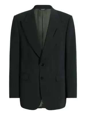 Dolce & Gabbana Single-breasted Micro-rib Jacket - Green