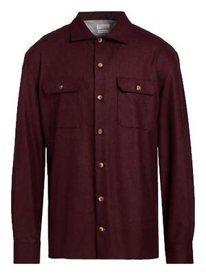 Brunello Cucinelli Shirt Burgundy Size Virgin Wool - Red