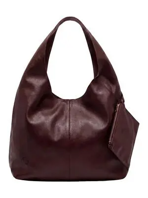 MINE BILGI Zesta Leather Hobo Shoulder Bag - Brown