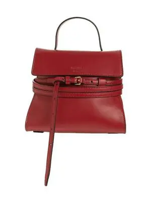 Moschino Tie Me Leather Top Handle Bag - Red