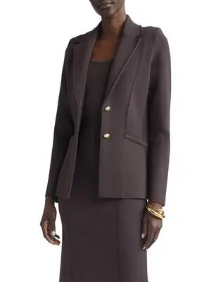 St. John Santa Roma Knit Jacket - Chocolate
