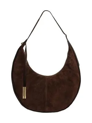 KENNETH COLE Highline Leather Banana Hobo - Chocolate