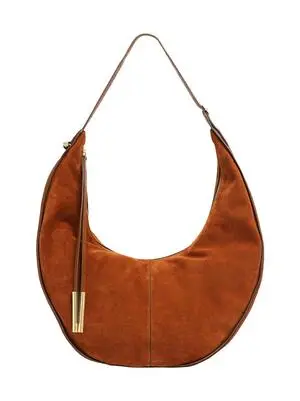 KENNETH COLE Highline Leather Banana Hobo - Saddle