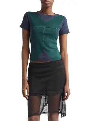 Eckhaus Latta Lapped Baby Tee - Axis