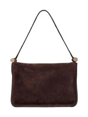 KENNETH COLE Highline Large Leather Shoulder Bag Chocolate