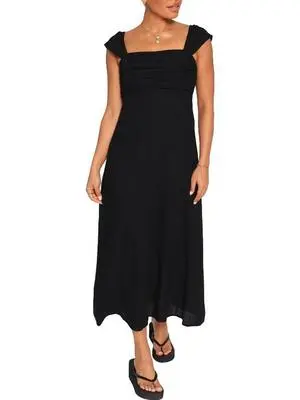 PETAL & PUP Sirene Midi Dress - Black