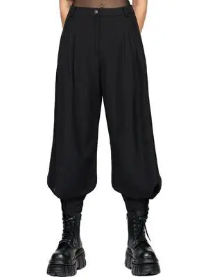 DISTURBIA Quinn Pleated Balloon Trouser - Black