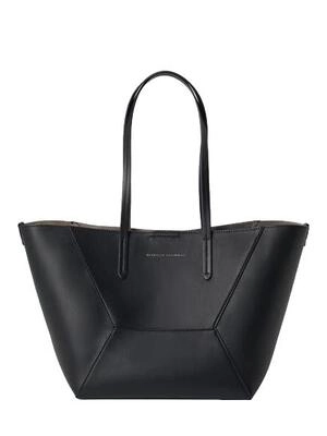 Brunello Cucinelli Bc Duo Small Bag In Calfskin With Monili - Black