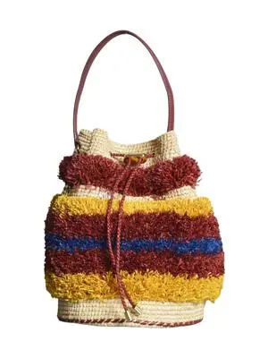 Rabanne Fringed Stripe Bucket Bag - Multicolor