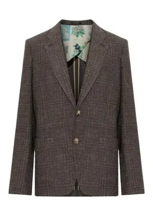 Paul Smith Checked Single-breasted Blazer - Brown
