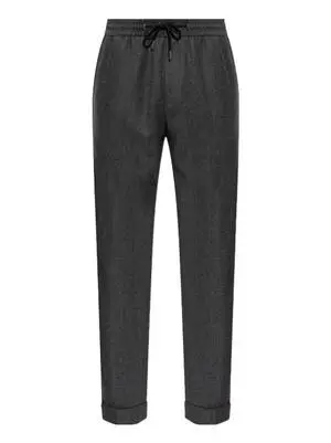Paul Smith Drawstring-waist Pleated Trousers - Grey