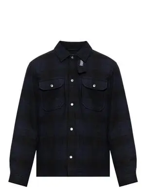 Woolrich Check Alaskan Shirt Jacket - Navy Blue